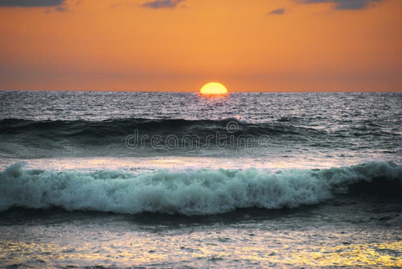 Sundown at Costa Rica stock photo. Image of coast, sandy - 4669430