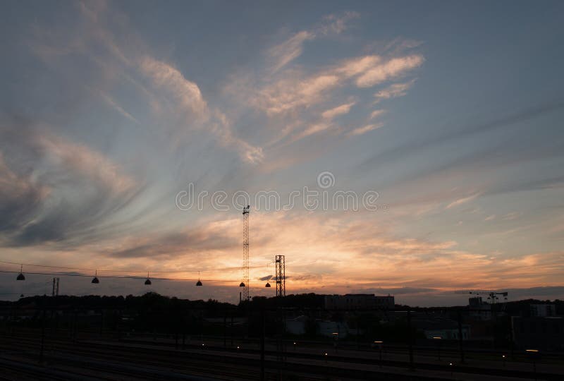 Sundown stock image. Image of sunrise, night, sunset - 85550245
