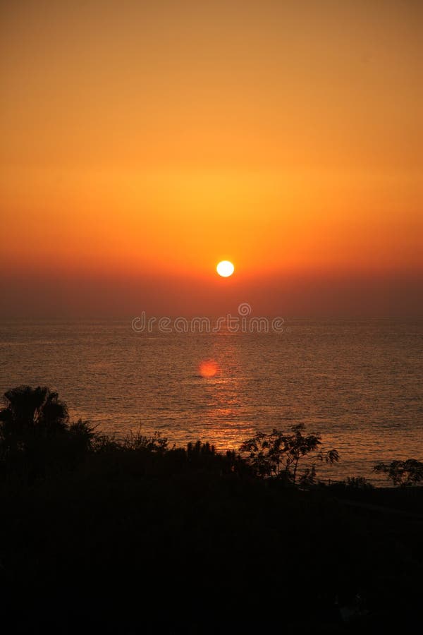 Sundown on sea stock image. Image of night, summer, ripple - 70978173