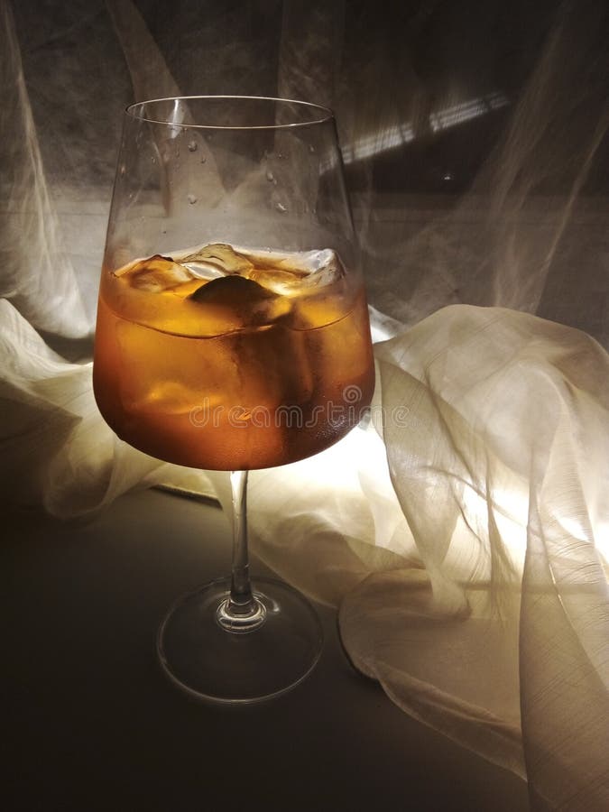 Sundown Spritz or Spritz by Sunset Stock Photo - Image of light ...