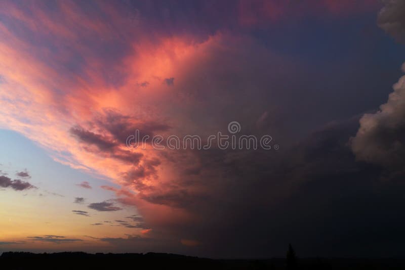 Sky and Clouds at Sundown stock image. Image of beautiful - 130567103