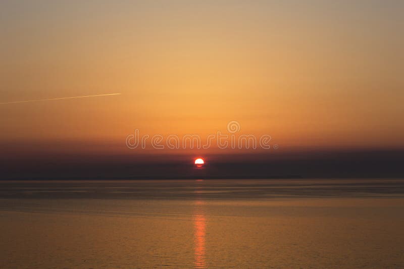Sundown V stock photo. Image of sunset, landstrip, horizon - 42430742