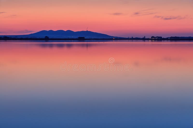 Sunet over lake stock photo. Image of view, reservation - 72072552