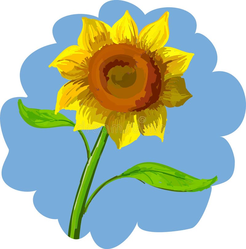 Abstract sunflower stock illustration. Illustration of abstract - 2681343