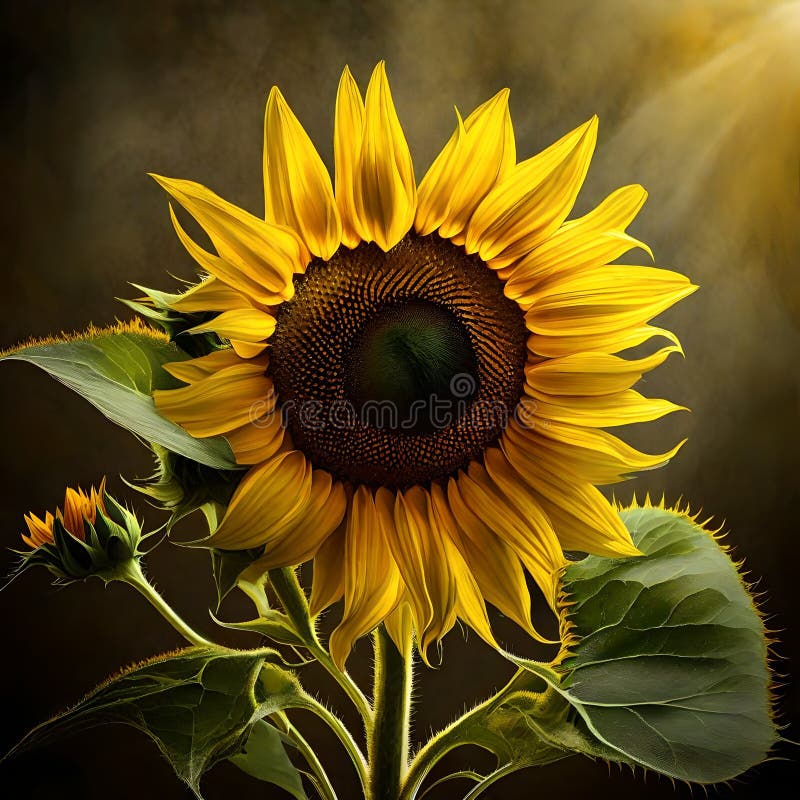 Sunflower ai painting stock illustration. Illustration of ...