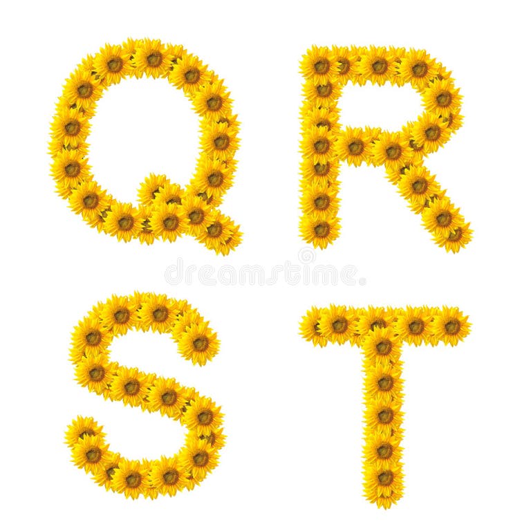 Sunflower alphabet stock photo. Image of beautiful, letter - 22843594