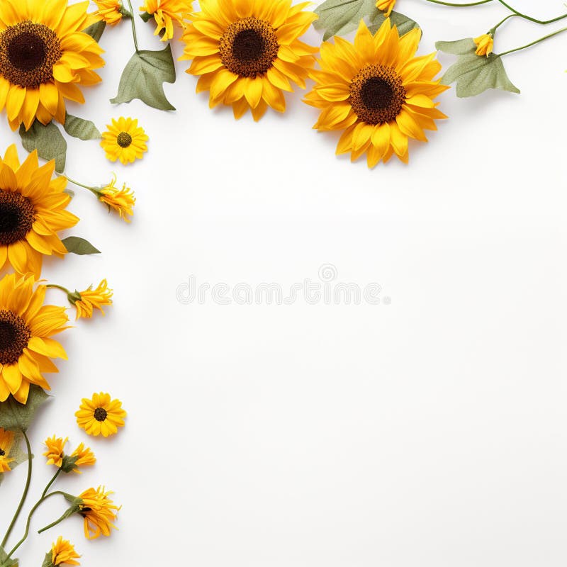 Sunflower Border for a Bold and Eye-catching Statement Stock ...