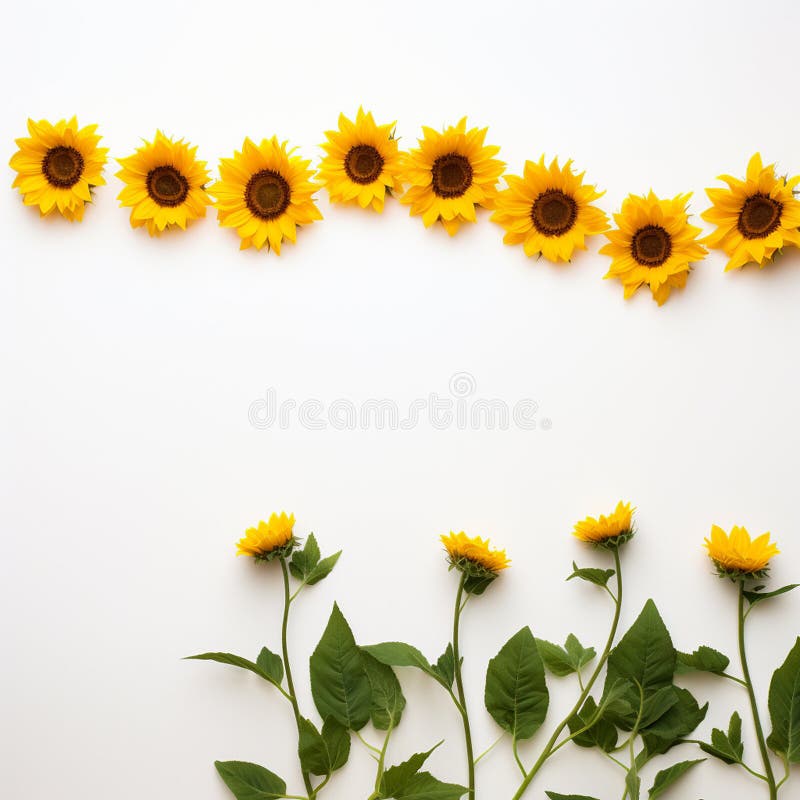 Sunflower Border for a Professional and Polished Look Stock ...
