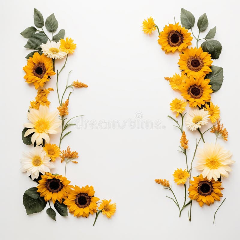 Sunflower Border To Connect You with Nature Stock Illustration ...