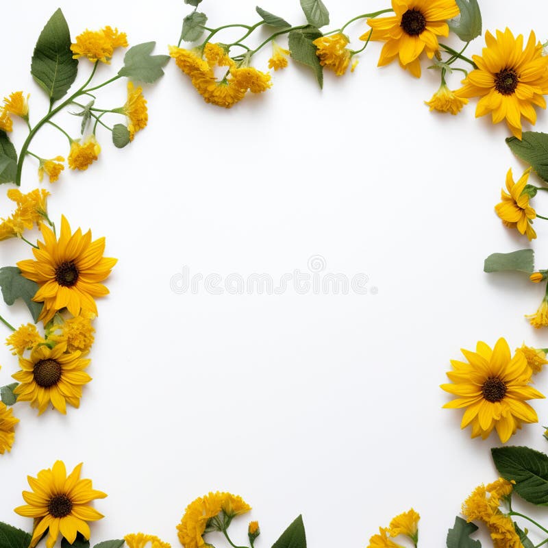 Sunflower Border To Connect You with Nature Stock Illustration ...