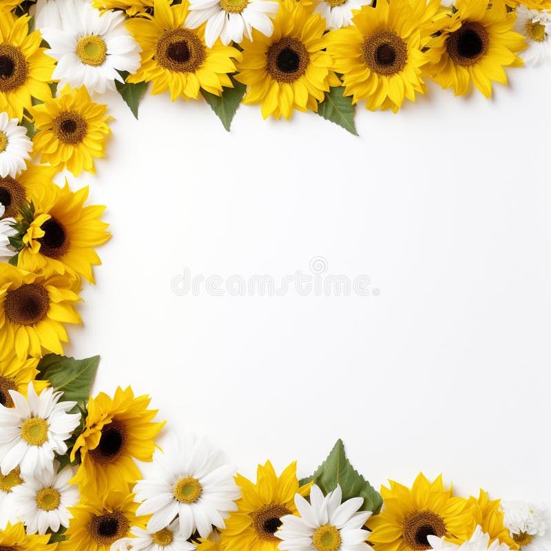 Sunflower Border To Make Your Design Stand Out Stock Illustration ...
