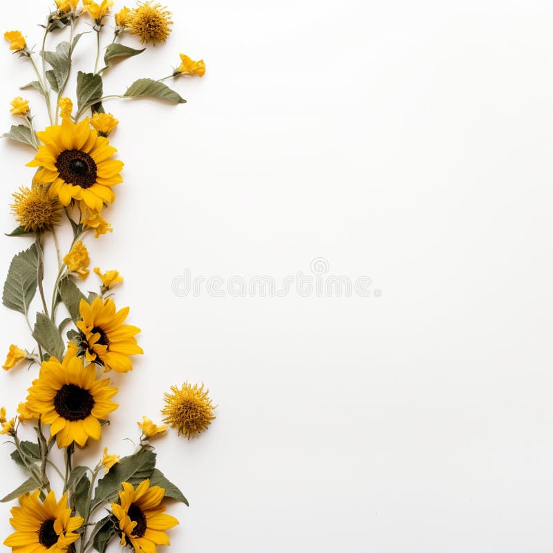 Sunflower Border To Make Your Design Stand Out Stock Illustration ...