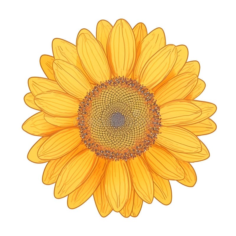 Sunflower Transparent Black And White