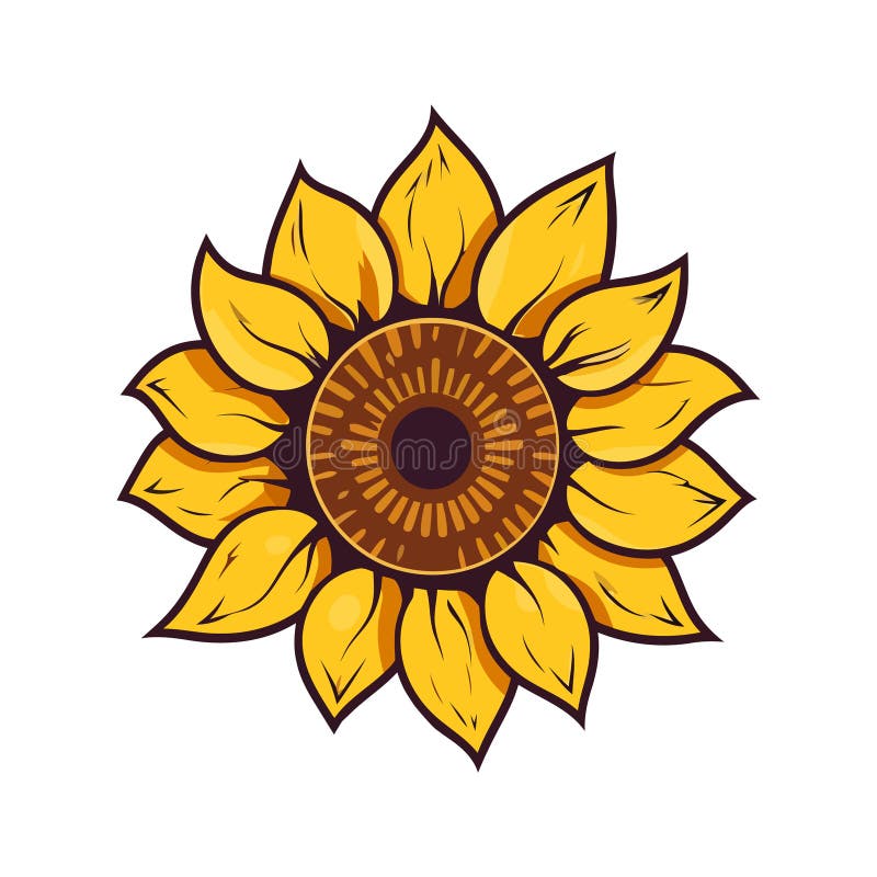 Sunflower Flower Icon. Sunflower Flower Isolated Stock Vector ...