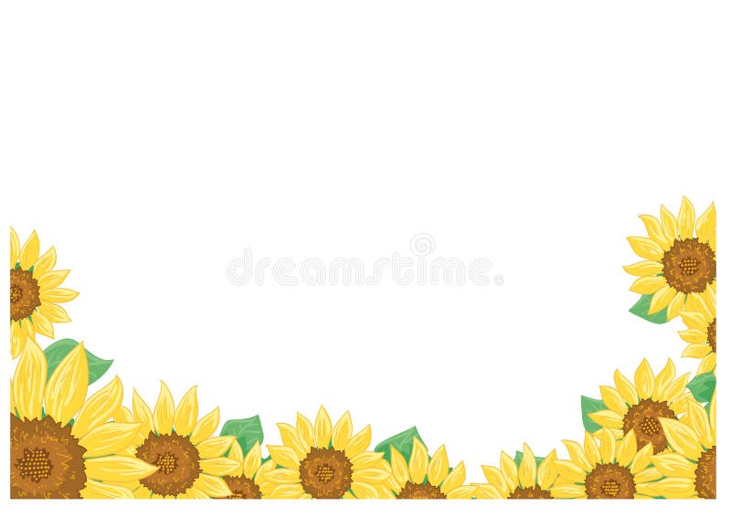 Sunflower Bottom Frame Stock Illustrations – 61 Sunflower Bottom Frame ...