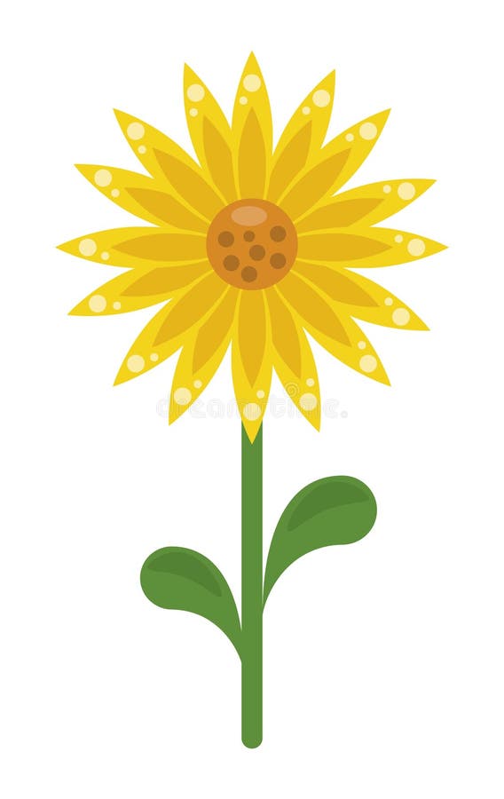 Sunflower garden icon stock vector. Illustration of leaves - 213542523
