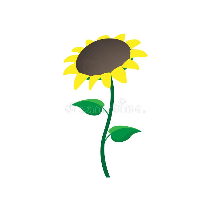 Sunflower Icon, Cartoon Style Stock Vector - Illustration of ...