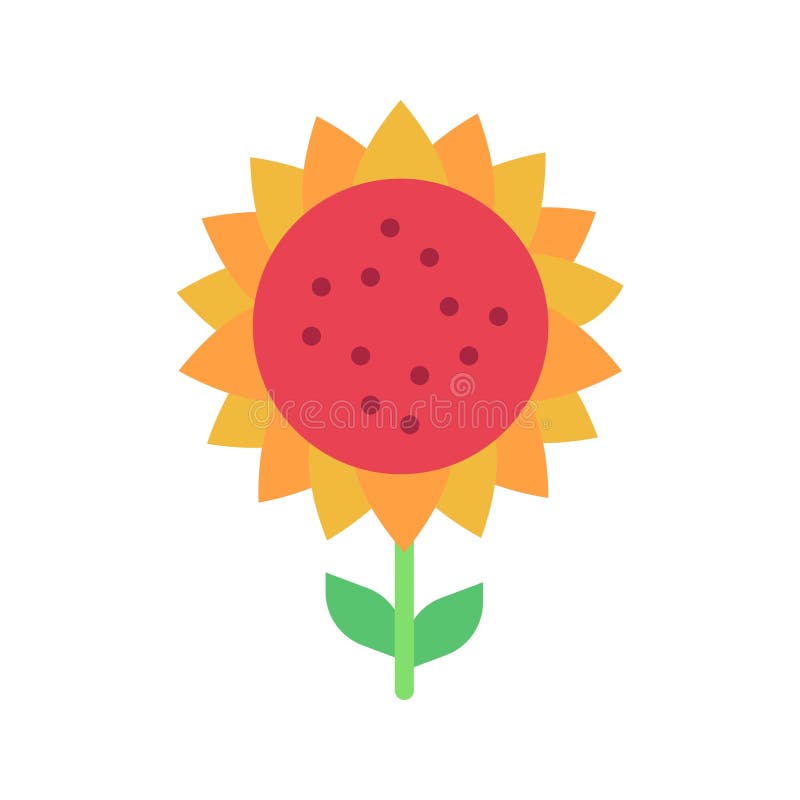 Sunflower Icon Image. stock vector. Illustration of tree - 284251689