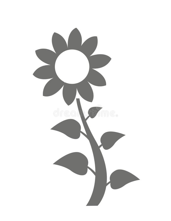Sunflower Icon Vector Sign and Symbol Isolated on White Background ...
