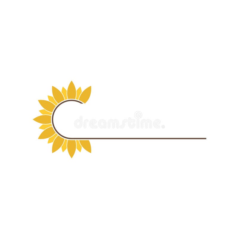 Sunflower Logo. Set Icons in Color Circle Buttons Stock Vector ...