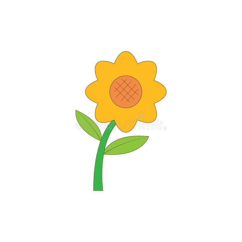 Sunflower icon logo vector stock illustration. Illustration of colorful ...