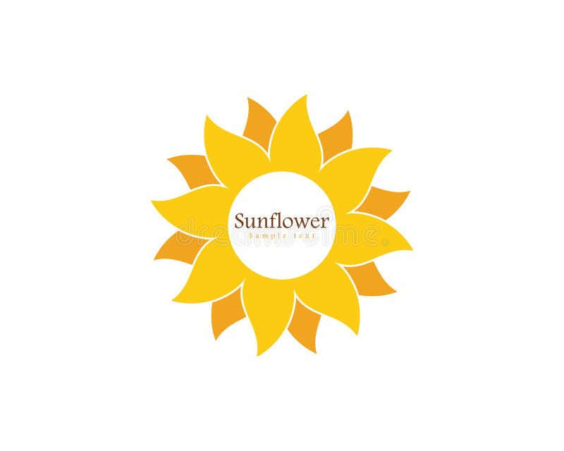 Sunflower Logo Vector Template Illustration Stock Vector - Illustration ...