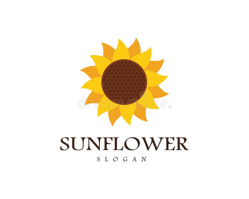 Sunflower logo icon vector stock vector. Illustration of yellow - 144749637