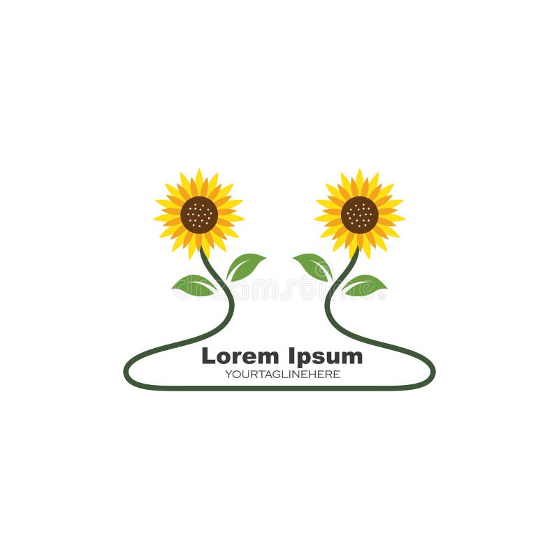 Sunflower logo icon vector stock vector. Illustration of plant - 189172488