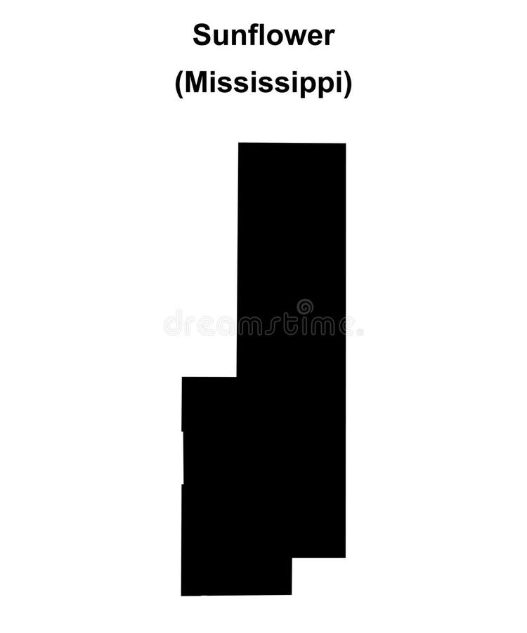 Sunflower outline map stock vector. Illustration of detailed - 361720882