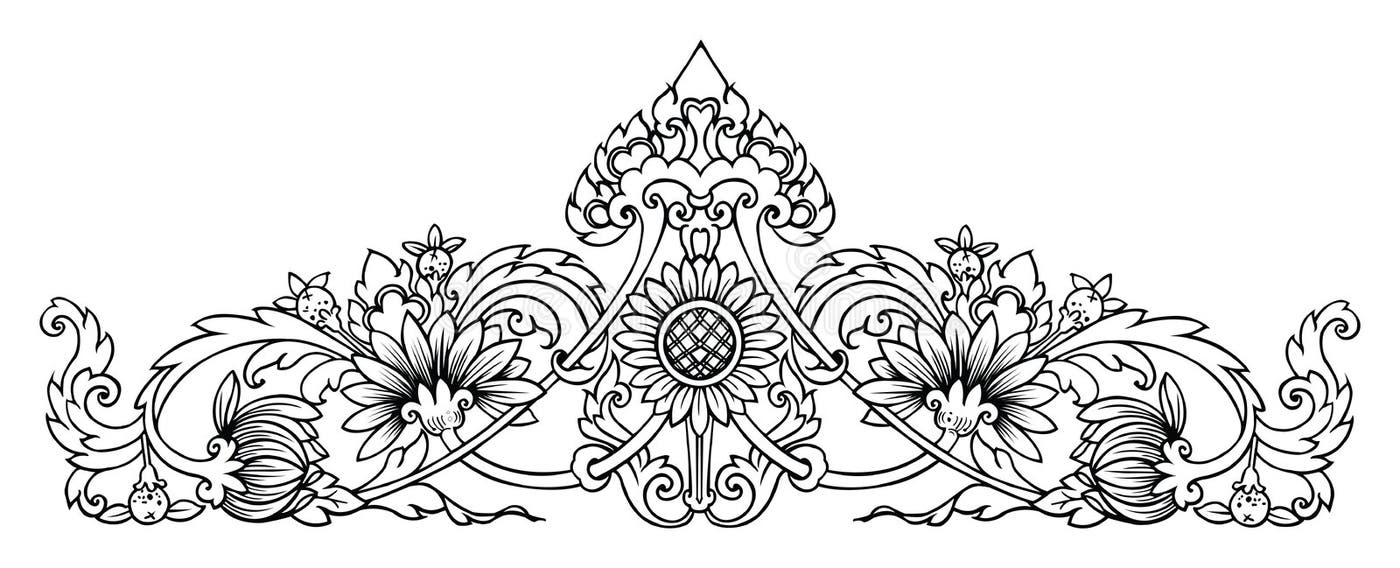 Light Line Thai Pattern Stock Illustrations – 650 Light Line Thai ...