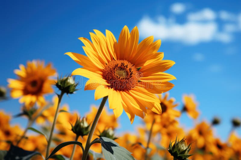 Sunflower Pollination Nectar Collection, Outdoor Session Images Stock ...