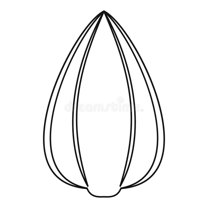 Sunflower Seed Icon, Outline Style Stock Vector - Illustration of ...