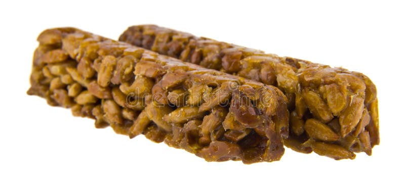 Sunflower Seeds in Caramel Isolated on White Background Stock Photo ...