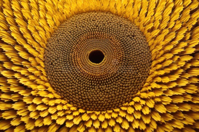Sunflower Seeds Forming a Mesmerizing Spiral Pattern Stock Illustration ...
