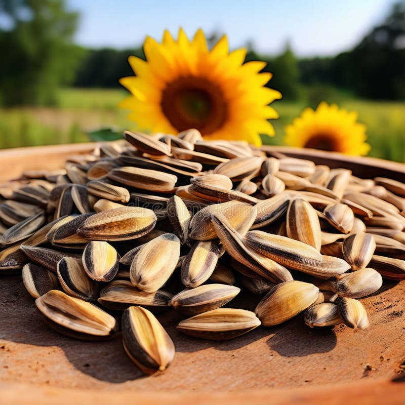 51 1 Sunflower Seeds Large Flat Oval Seeds Stock Illustrations – 1 51 1 ...