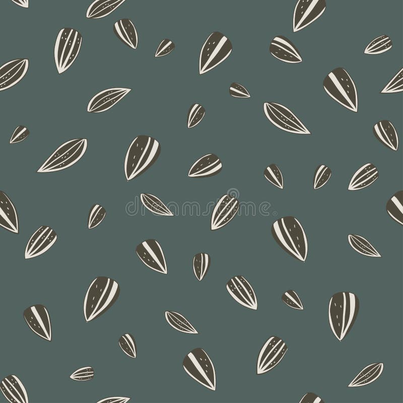 Sunflower Seeds Seamless Pattern Stock Vector - Illustration of ...