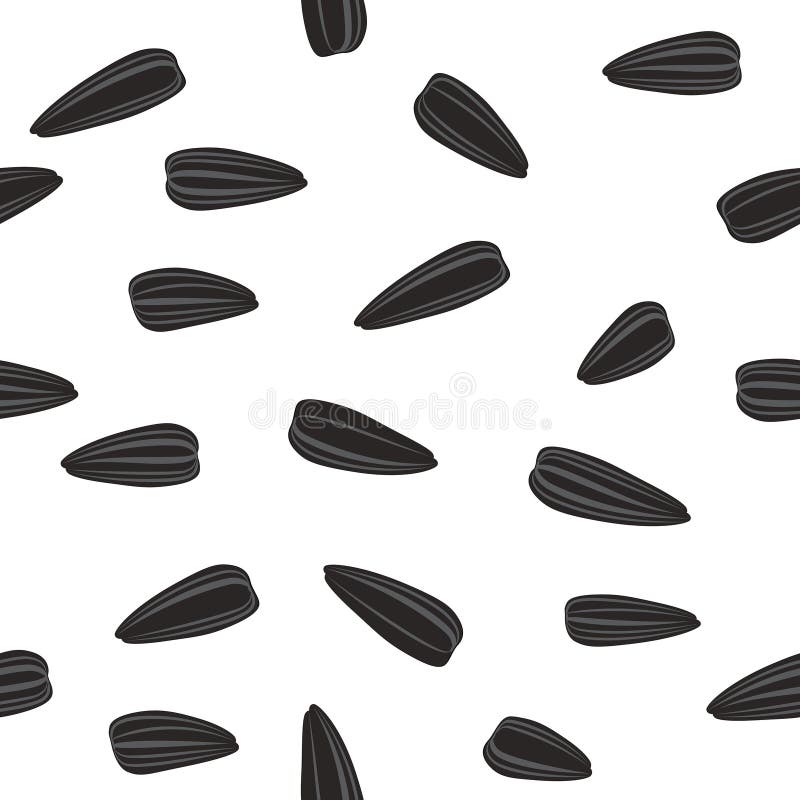 Sunflower Seeds. Seamless Texture Vector Ready Design for Textile ...