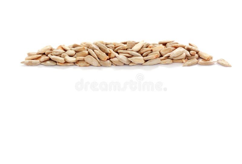 Sunflower Seeds on White Background Stock Image - Image of grain ...