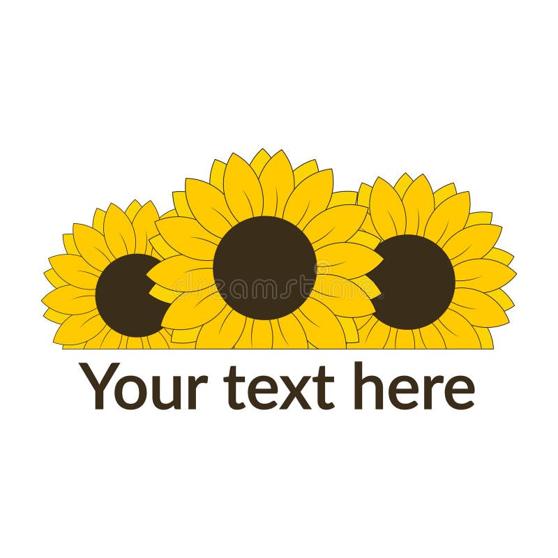 Sunflower Symbol Set in Different Styles Outline, Filled, Colored Stock ...