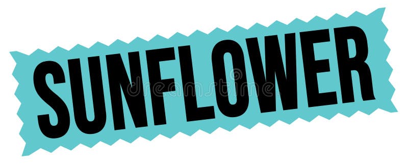 SUNFLOWER Text Written on Blue-black Zig-zag Stamp Stock Illustration ...