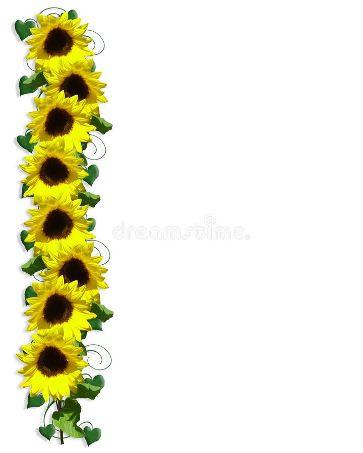 Printable Sunflower Border Clip Art