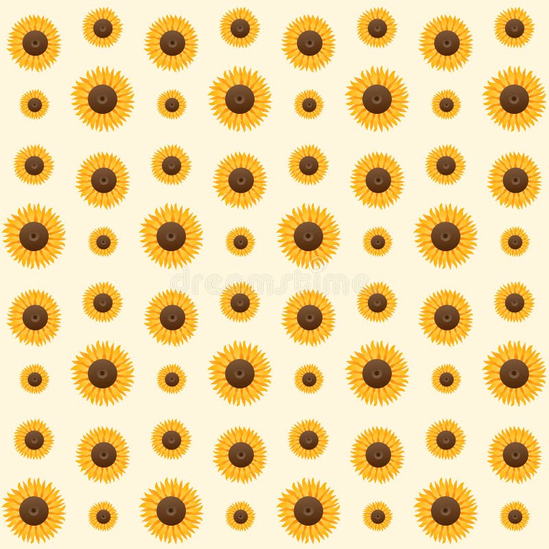 Sunflowers Vector Seamless Pattern Stock Vector - Illustration of ...