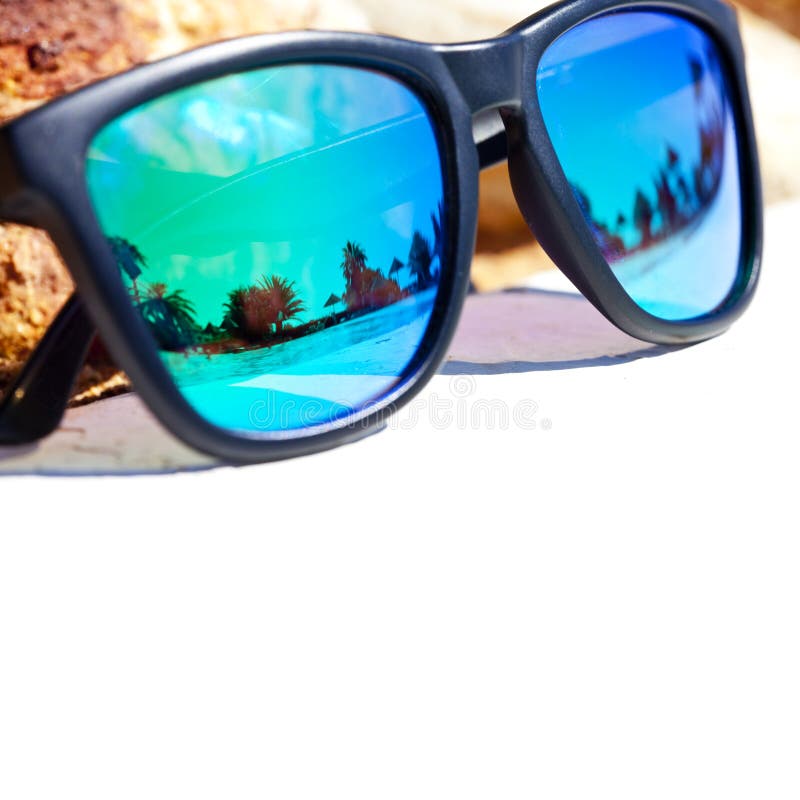 Sunglass reflection stock photo. Image of glass, hair, summer - 624176