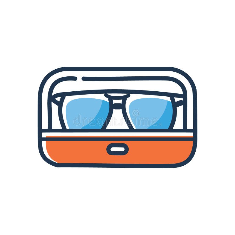 Sunglasses Case Icon. Illustration of Sunglasses in a Case, Depicting ...