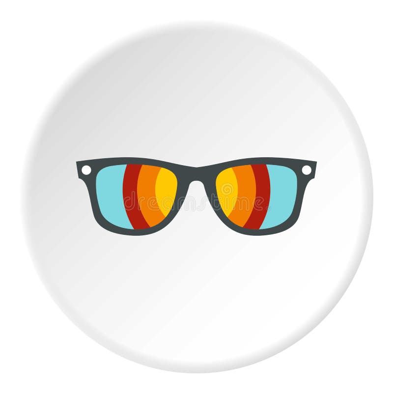 Sunglasses icon circle stock vector. Illustration of corrective - 95439501