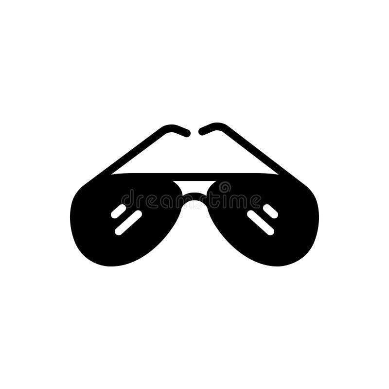 Black Solid Icon for Sunglasses, Wear and Eyewear Stock Vector ...