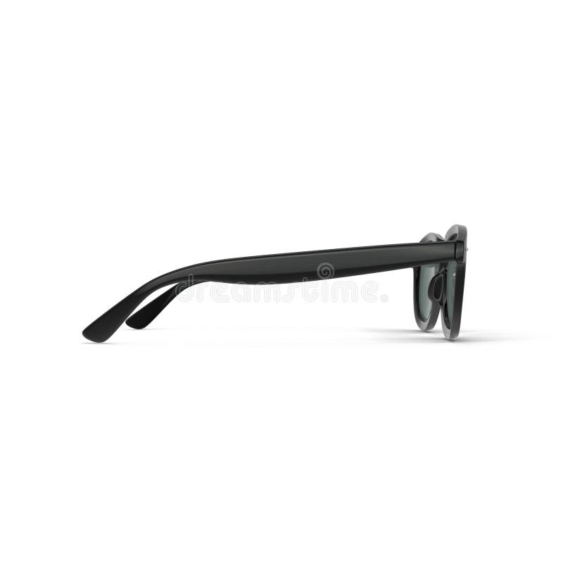 Sunglasses Isolated Against a White. Side View. 3D Illustration Stock ...