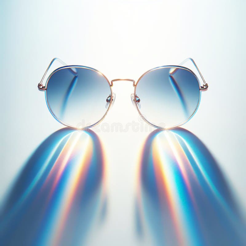 Sunglasses with Light Refraction and Holographic Effect Stock ...