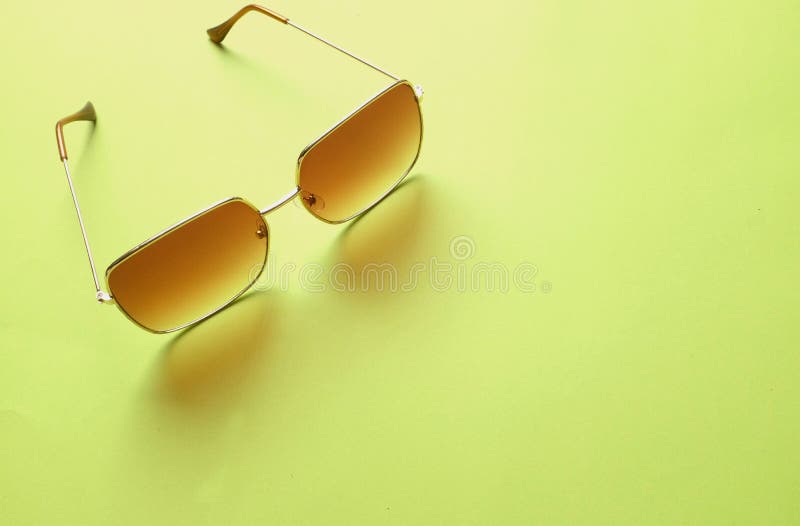 Top View Square Sunglasses Isolate on a White Background Stock Photo ...