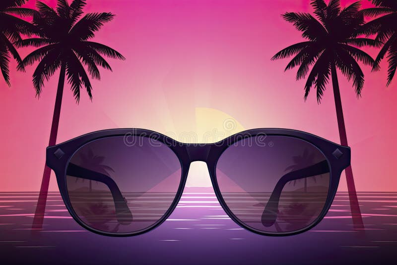 Sunglasses Sunset Reflection Stock Illustrations – 385 Sunglasses ...